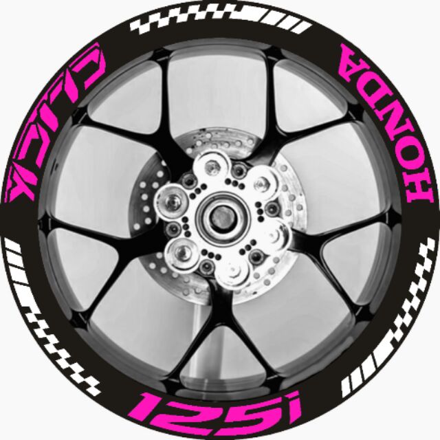 HONDA CLICK 125i MAG/RIM DECALS/STICKER (pair wheels) | Shopee Philippines