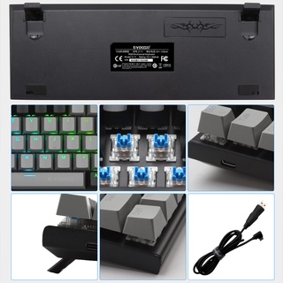 E-YOOSO Z11 RGB USB 60% Mini Mechanical Gaming Keyboard Blue Red Switch ...