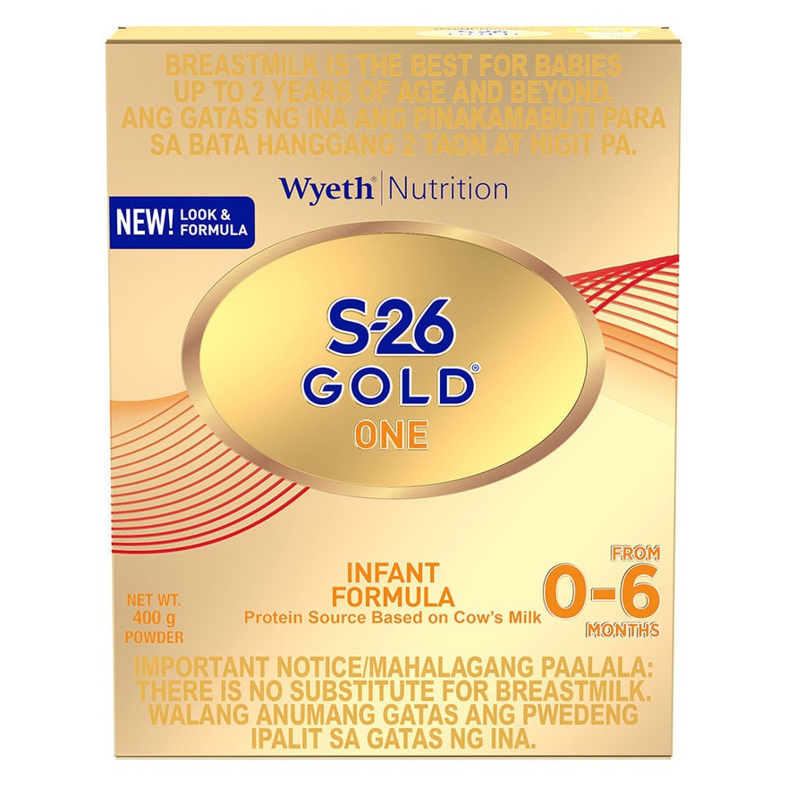 S26 Gold One Infant Formula from 0-6 Months 400g Powder | Shopee Philippines