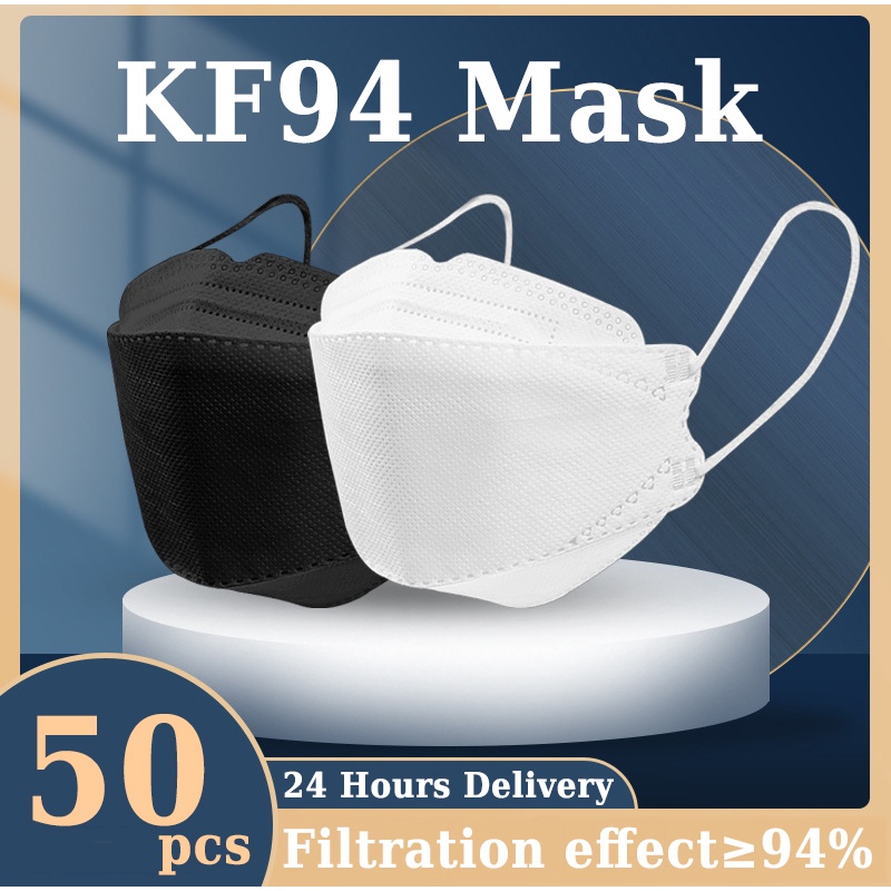 AUBERGE 50pcs KF94 Face Mask for Audlt KF94 Mask Original 4ply of ...