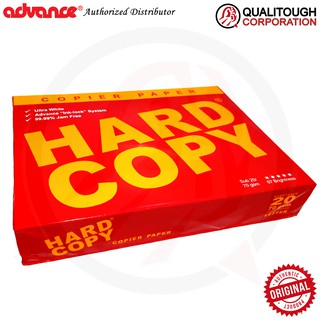 SHORT Advance Hardcopy copy paper subs 20 (70GSM) letter 8.5" x 11 ...