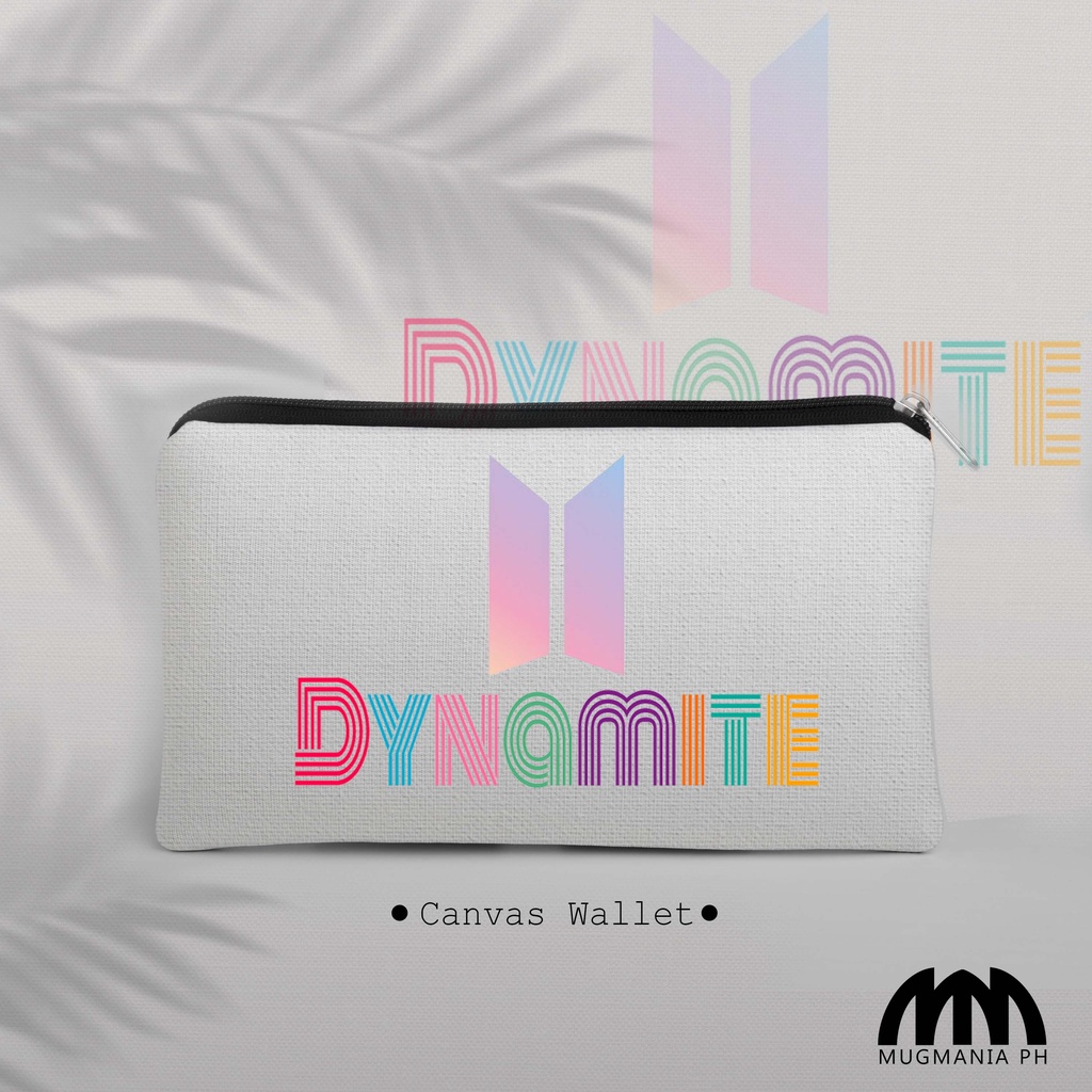 BTS x BT21 Canvas Wallet - Mugmania - BTS Dynamite Logo Design Wallet ...
