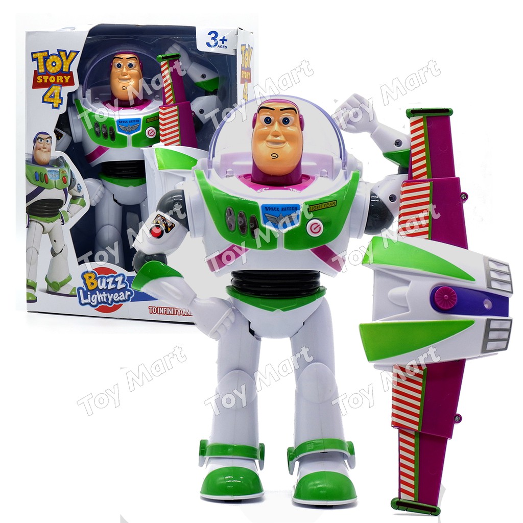 Walking Buzz Lightyear w/ Retractable Wing Interactive Action Figure ...
