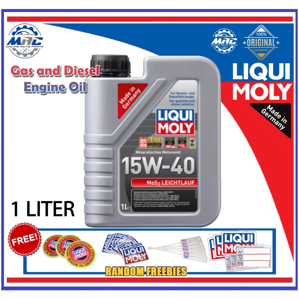 LIQUI MOLY 15w-40 MoS2 Leichtlauf Super Motor Oil 1 Liter | Shopee ...