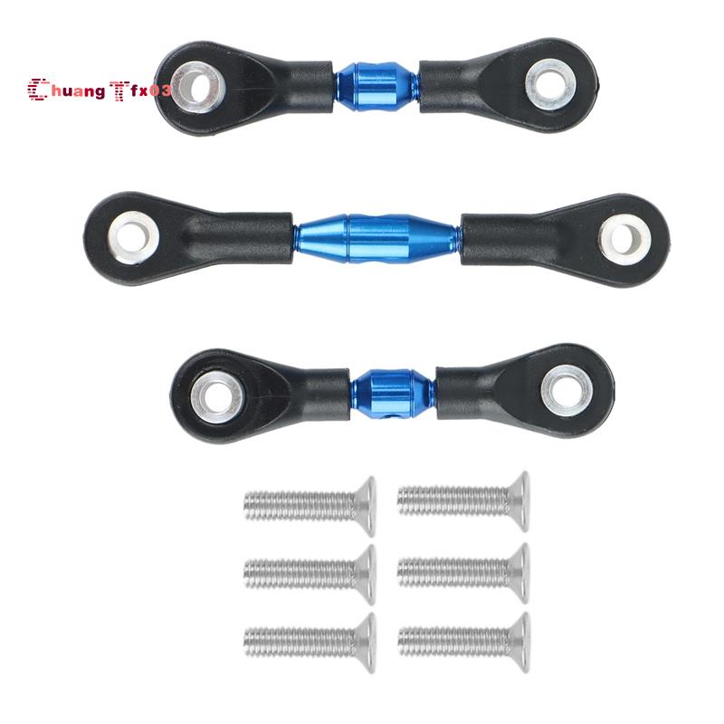 3Pcs Metal Steering Rod Link Rod Tie Rod for Tamiya TT-01 TT01 1/10 RC ...