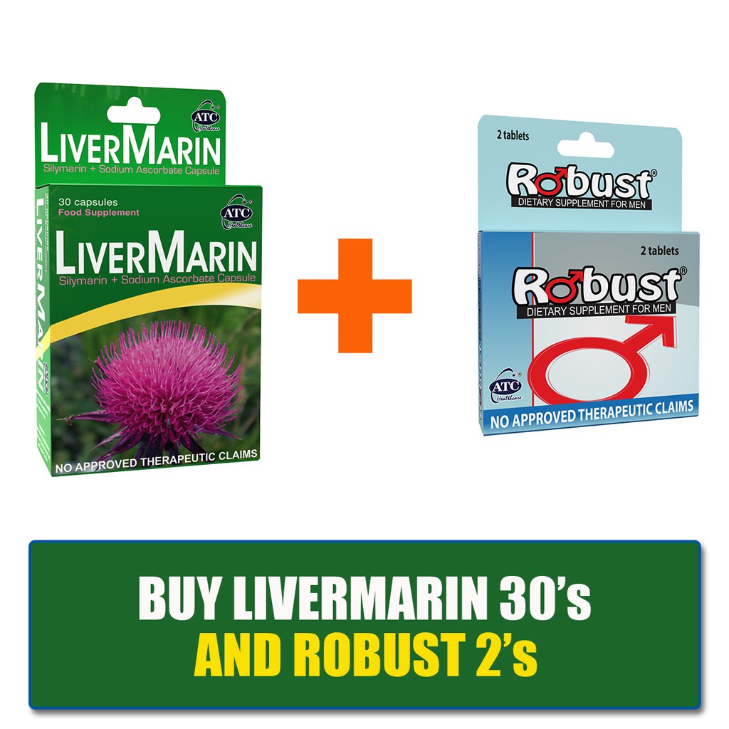 ATC Men's Booster Bundle (1 Robust Dietary 2's 550mg + 1 Livermarin ...