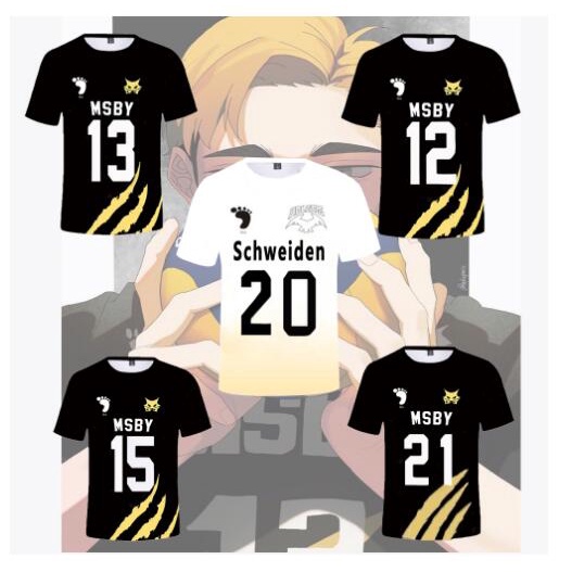 Haikyuu MSBY Black Jackals Jersey Hinata Meian Bokuto Miya Cosplay ...