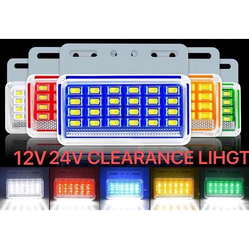 DK COD 1pcs 12V 24V LED Truck Bus Boat Rv Side Marker Light clearance ...