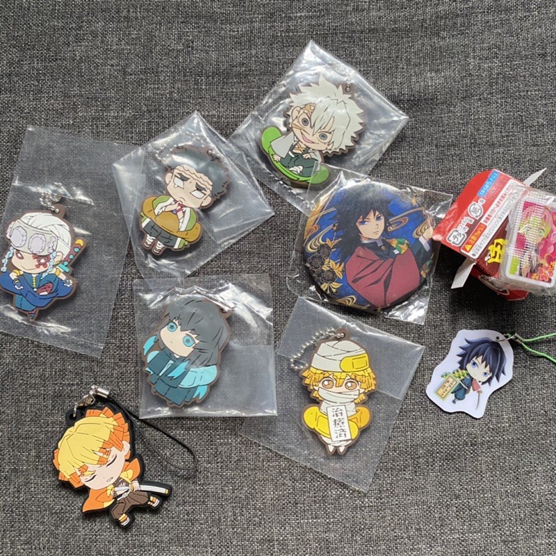 ANIME KIMETSU NO YAIBA RUBBER MASCOT DEMON SLAYER RUBBER CHARM DEMON ...