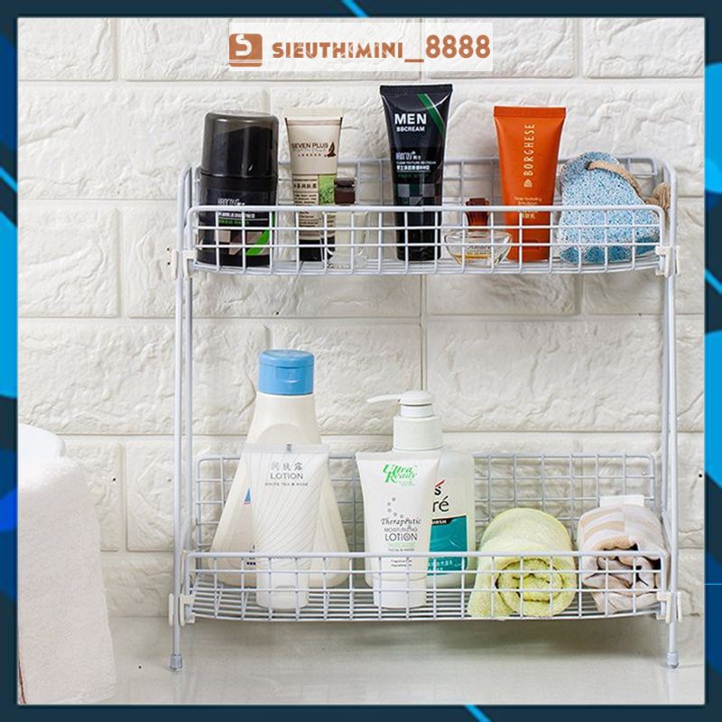 2-storey stainless steel shelf for kitchen utensils, bathroom and ...