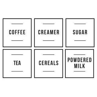 3PC Minimalist Pantry Labels Waterproof Vinyl - Coffee Creamer Milk ...