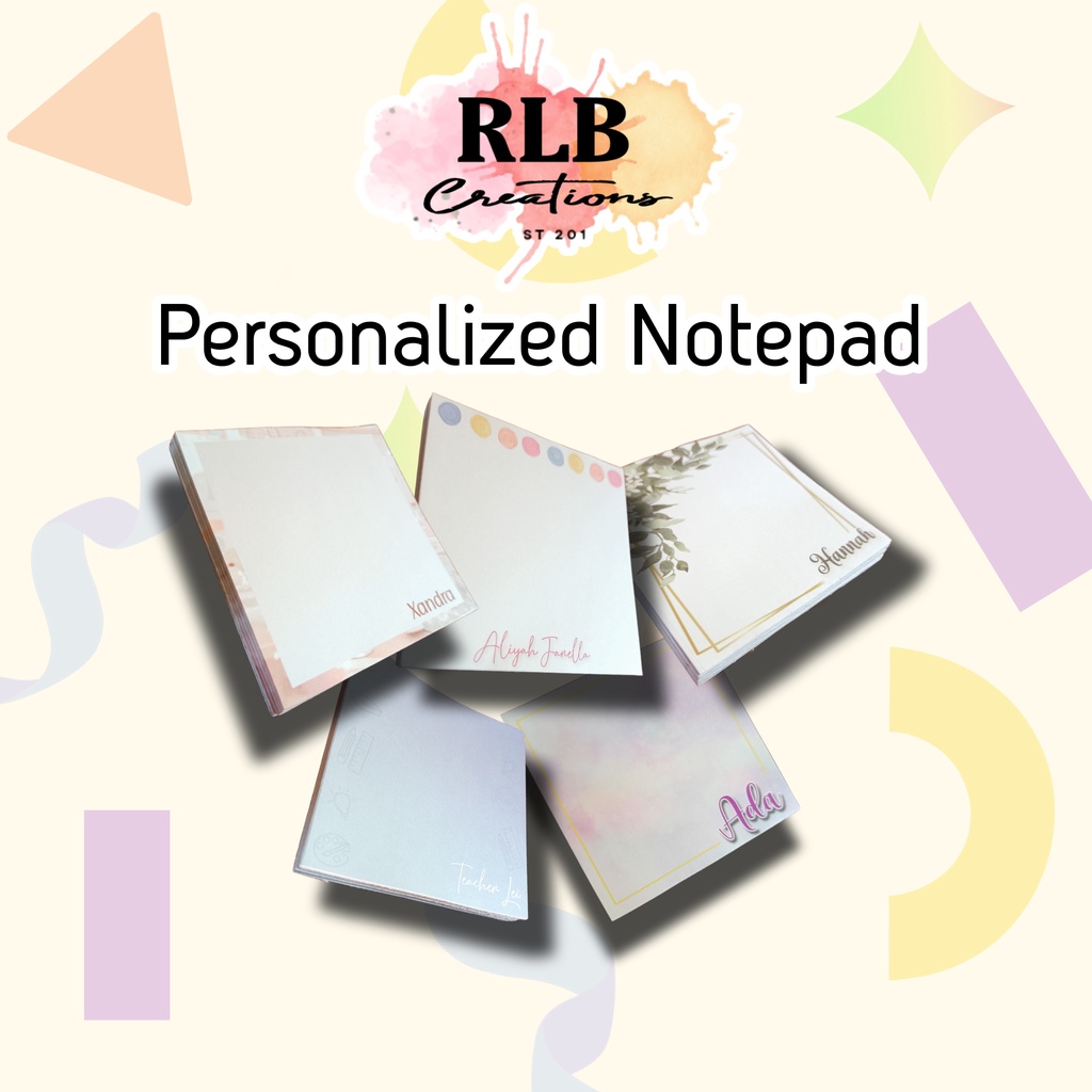Personalized Notepad 30/50/100 (3"x3") | Shopee Philippines