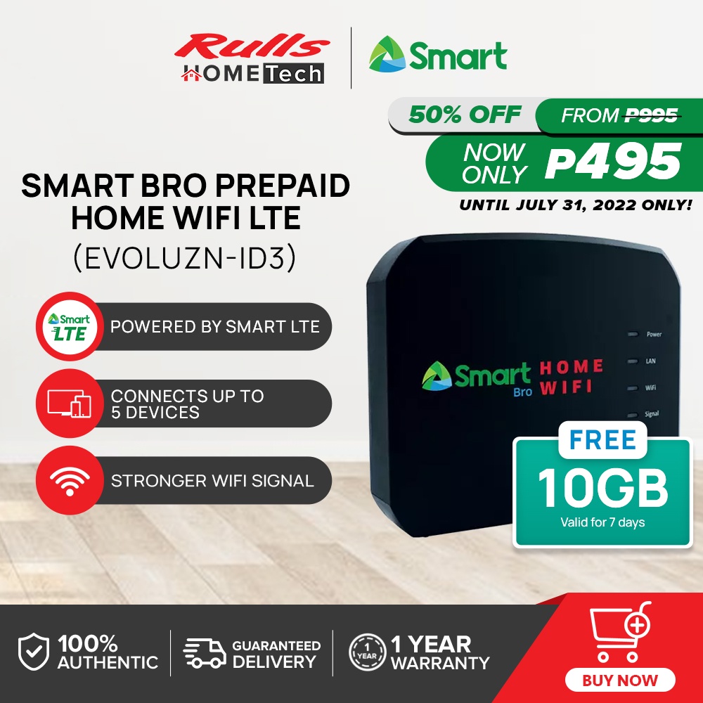 Smart Bro Prepaid Home Wifi LTE (Evoluzn-ID3) with FREE 10GB | Shopee ...