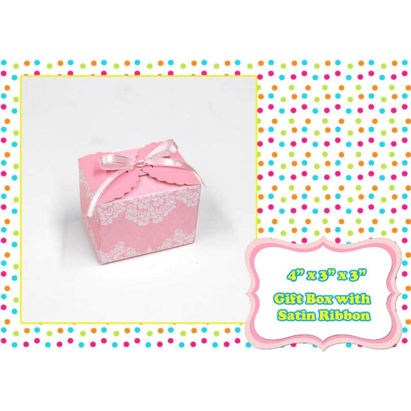 4″ x 3″ x 3″ Pink Lace Gift Box / Pastry Box (10pcs/pack) | Shopee ...