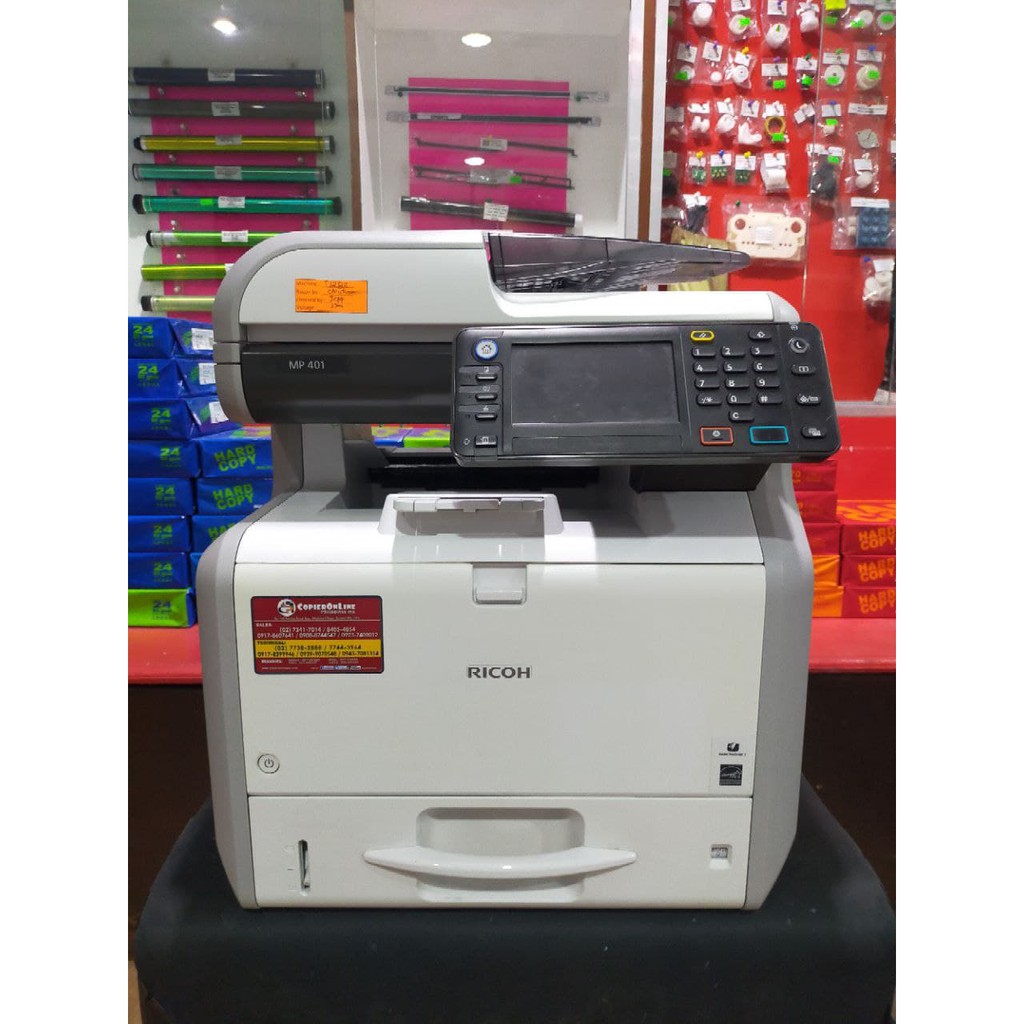 Ricoh Aficio MP401 (1 Tray / 3-in-1) Desktop Copier (Black & White ...