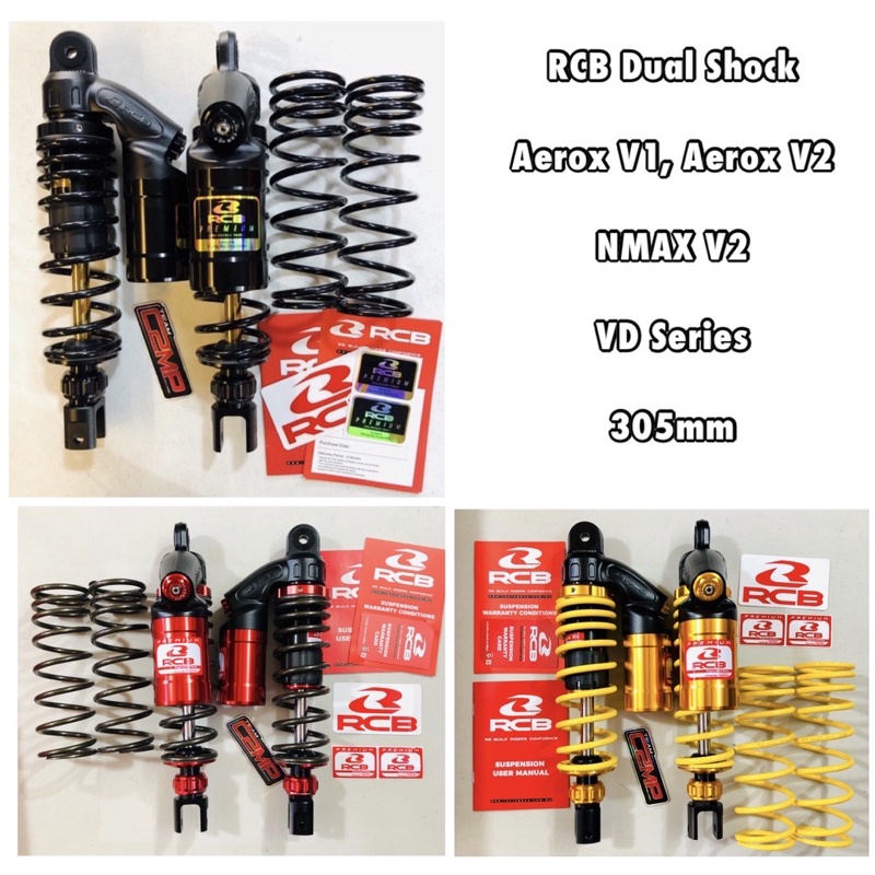 RCB Dual Shock VD Series - Aerox / NMAX 2020 305mm | Shopee Philippines