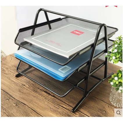 Wire mesh 3 - tier file frame/file bar/magazine rack.Easy to assemble ...