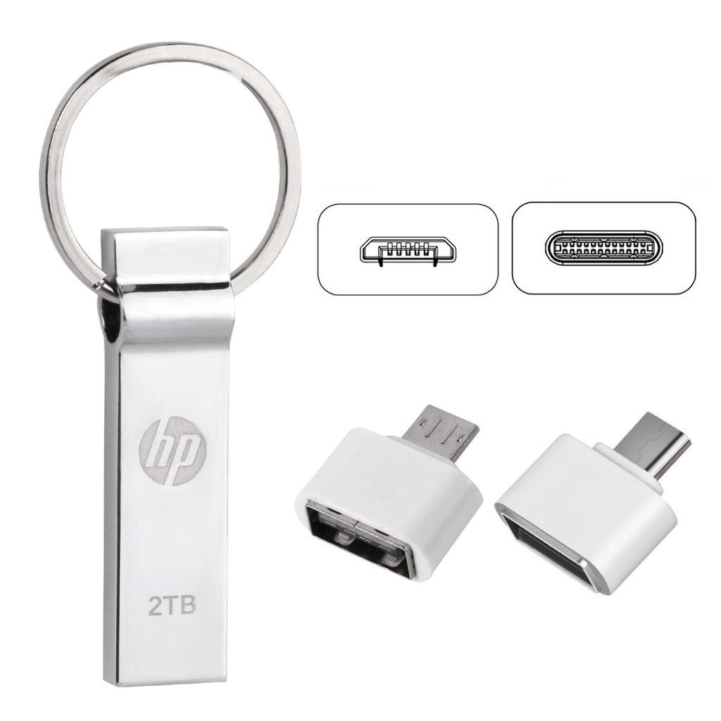 2TB OTG HP USB 3.0 Pendrive Waterproof Metal USB Flash Drive High-Speed ...