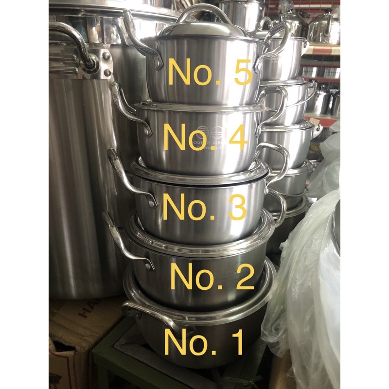 Double Circle High Grade Stainless Casserole Pot/Kaldero(Double Handle ...