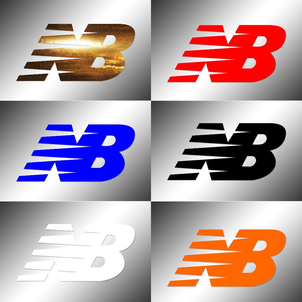 Stickers | (1) New Balance Logo | Weather proof decals | Die-cut | 3 ...