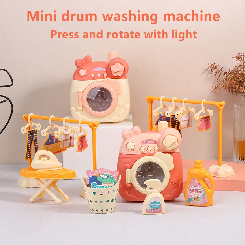20pcs Children's Mini Tumble Washing Machine Playset Simulation Press ...