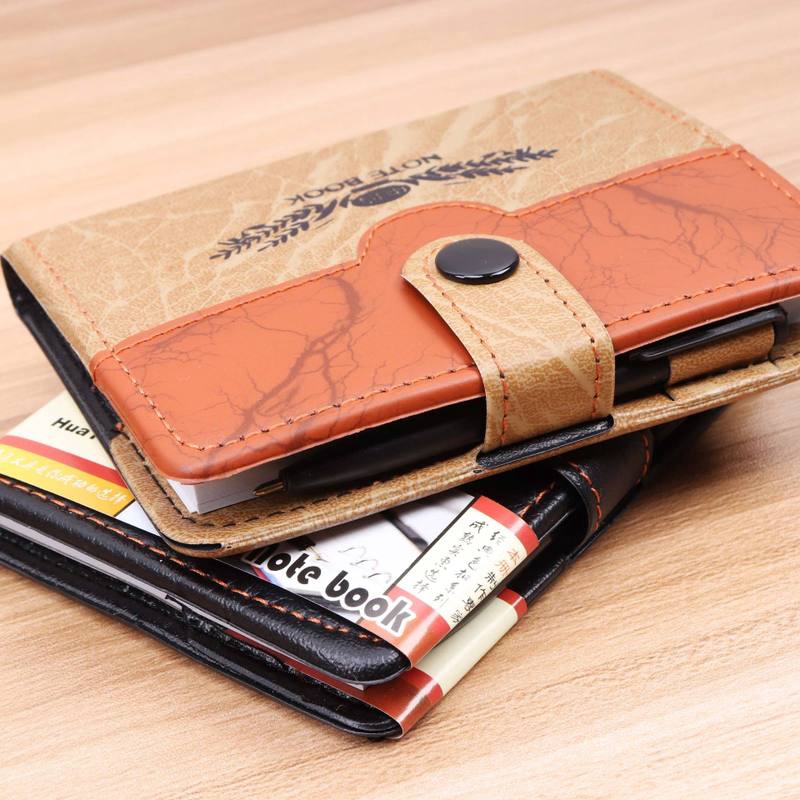 Soft Artificial Leather Notebook Mini pocket size 11x8 cm Portable ...