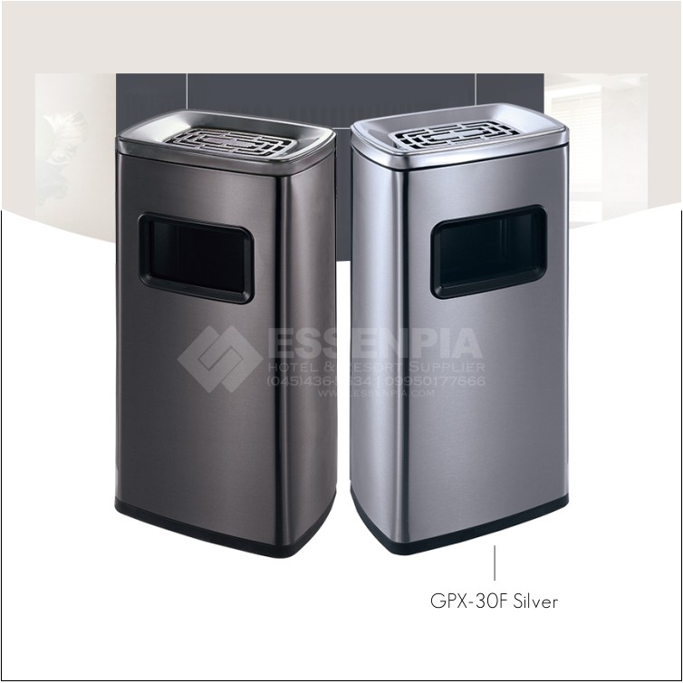 Hotel Lobby TRASH CAN Waste Bin Stainless Steel Trash Can (GPX-30 ...
