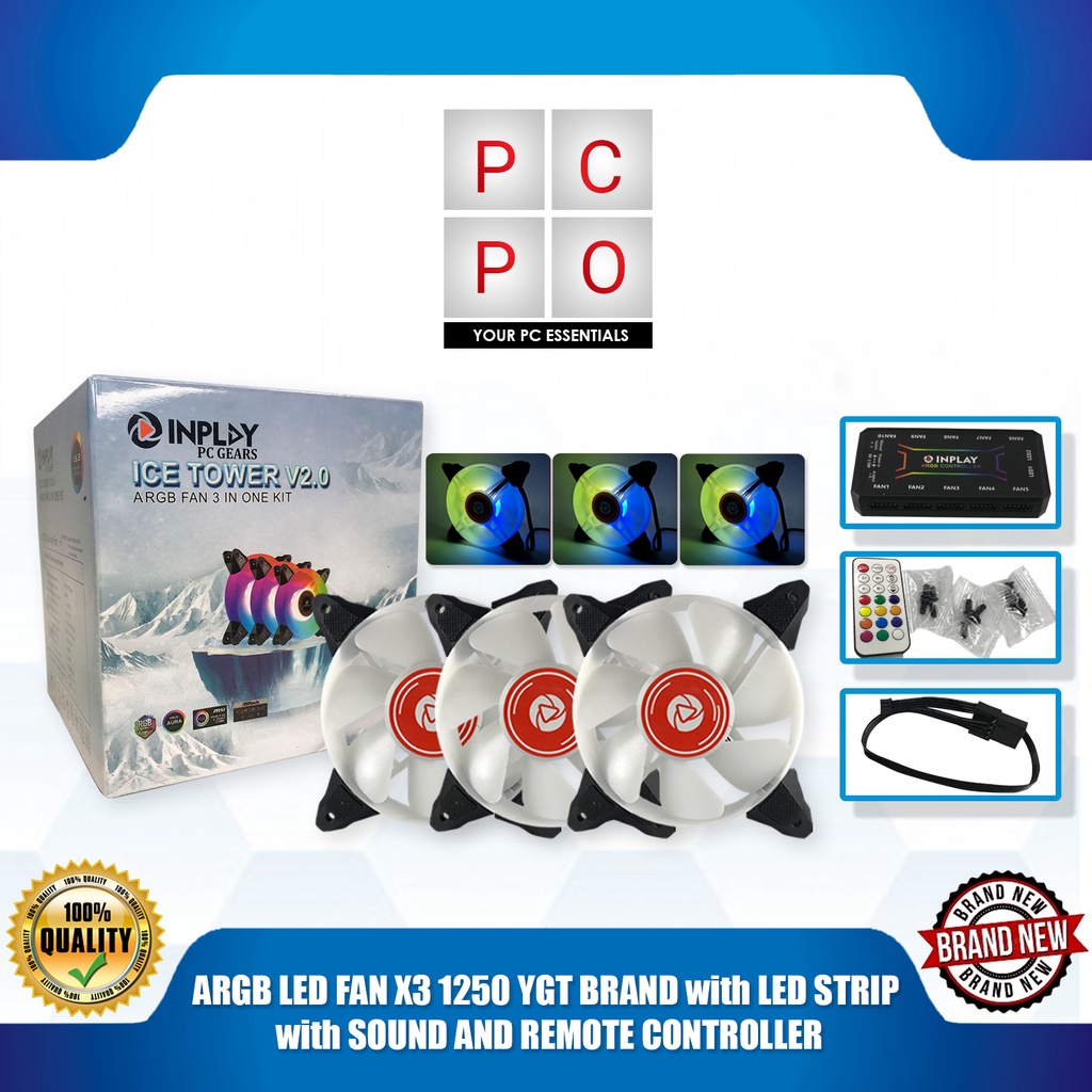 ICE TOWER (3-IN-ONE V2.0) ARGB FAN | 3PCS 12CM Cooling Fan, with Remote ...