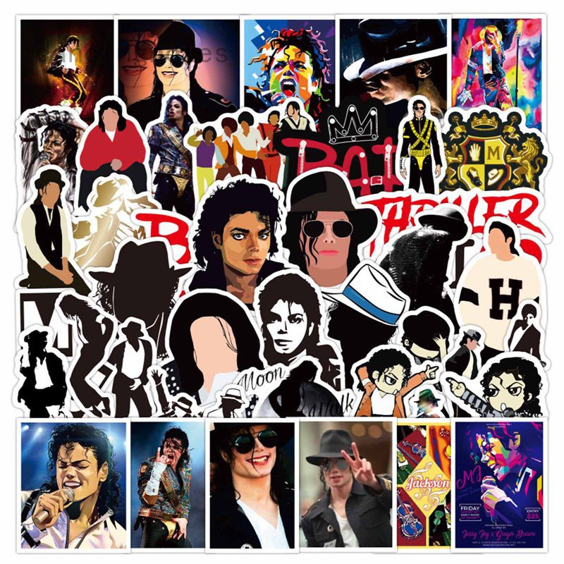 50Pcs/Set Michael Jackson DIY Decals Doodle Stickers Stationery ...