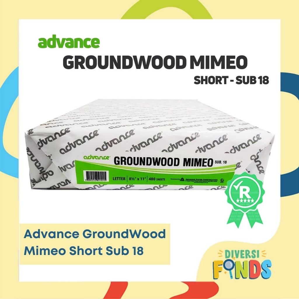 Advance Sub 18/63 gsm Groundwood Mimeo Paper / Newsprint paper Short ...