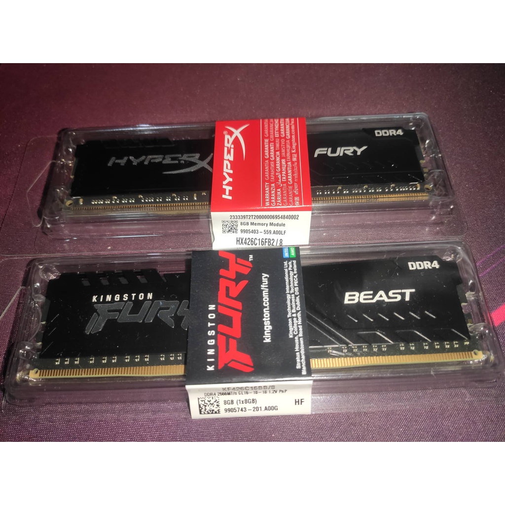 8GB Ddr4 Kingston Hyperx Fury and Beast 2666mhz | Shopee Philippines