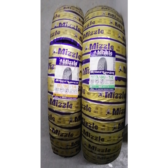 MIZZLE STREET VIPER TIRE 80/90-14 100/80-14(TUBLESS) | Shopee Philippines