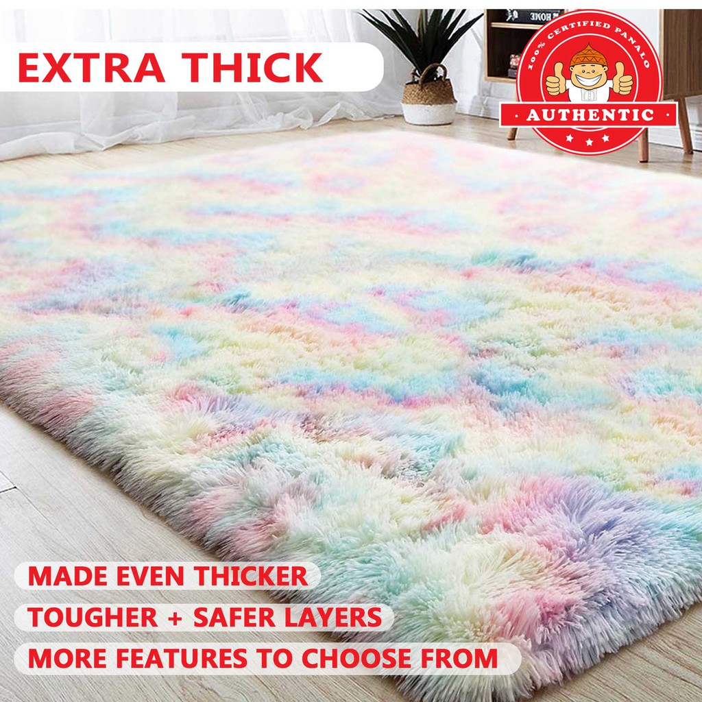 PANALO CARPET - Soft Fluffy Rugs Anti-Skid Bedroom Carpet Floor - 80 x ...