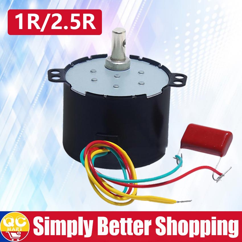 50KTYZ 220V 6W Gear Motor Speed 1-2.5 rpm Permanent Magnet Synchronous Motor Ac Gear Reduction ...