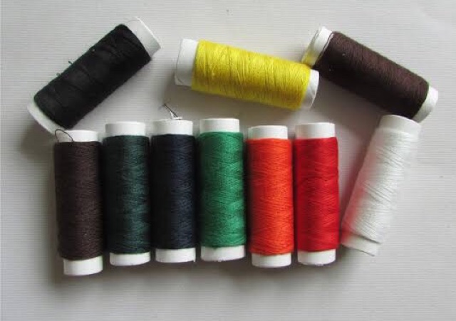Thread Set,Polyester Sewing Thread Coil 10 Color 100meters | Shopee ...
