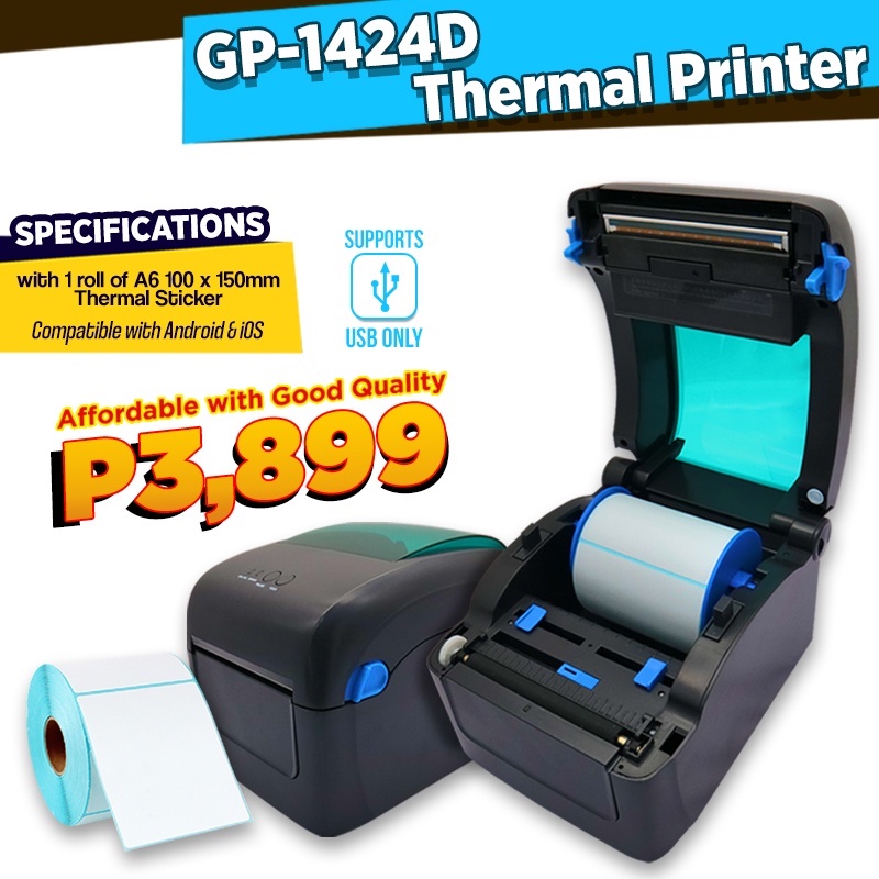 Gprinter Thermal Barcode Printer with A6 Sticker / Bluetooth-Unit Only ...