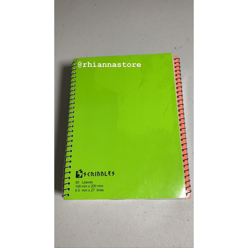 Scribbles Spiral Notebook Color Coded 148x200mm 80 Lvs. | Shopee ...