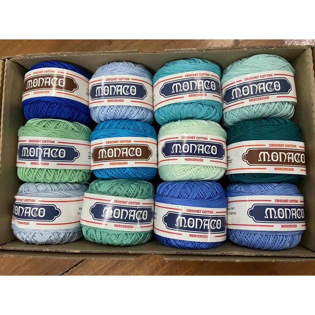 3 Ply Monaco Crochet Thread (Part 2 Shades of Blue, Black and Gray ...