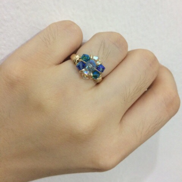 Swarovski + 10K US Gold Ring | Shopee Philippines