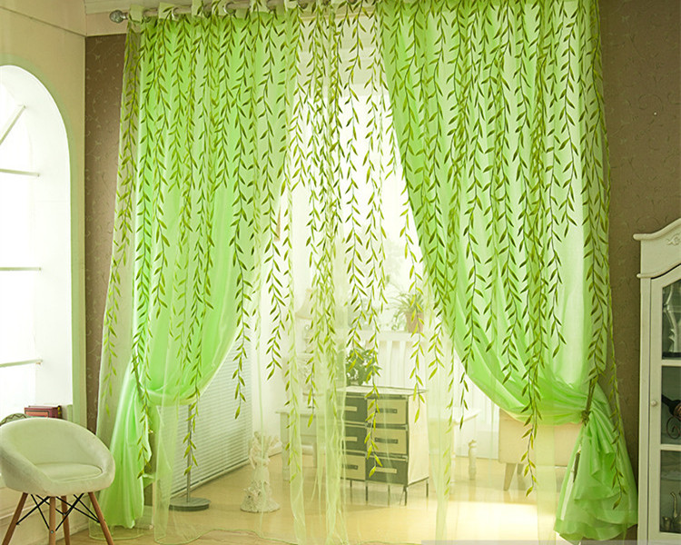 Green Leaf Kurtina Curtain Sales New Design Fresh Kurtina for Window ...
