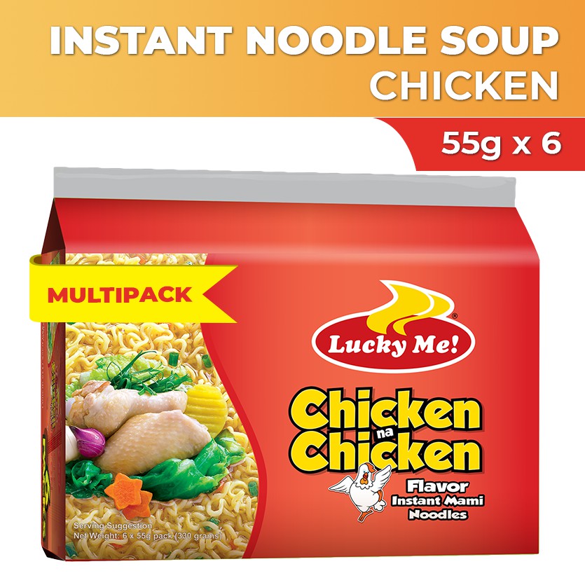 Lucky Me! Instant Noodle Soup Chicken na Chicken Multipack 55g x 6 ...