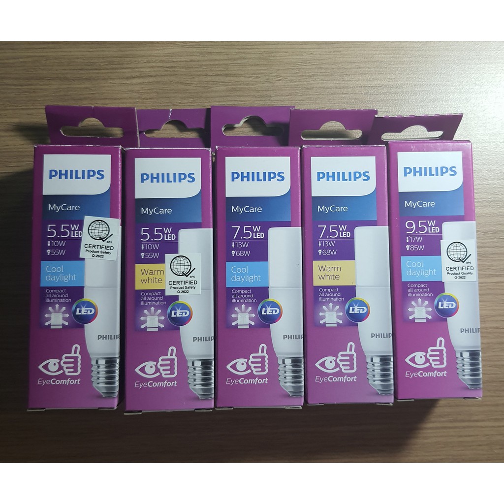 Philips MyCare LED Stick Bulb 5.5W, 7.5W, 9.5W, Cool Daylight, Warm White | Shopee Philippines