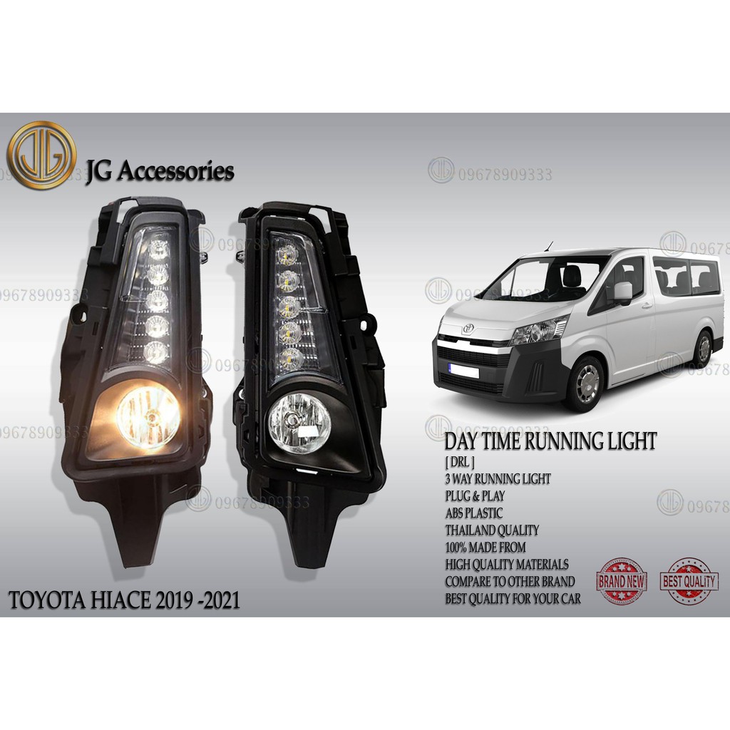 TOYOTA HIACE/HI ACE COMMUTER DELUXE 2019-2020 FOG LAMP WITH DRL/DAY ...