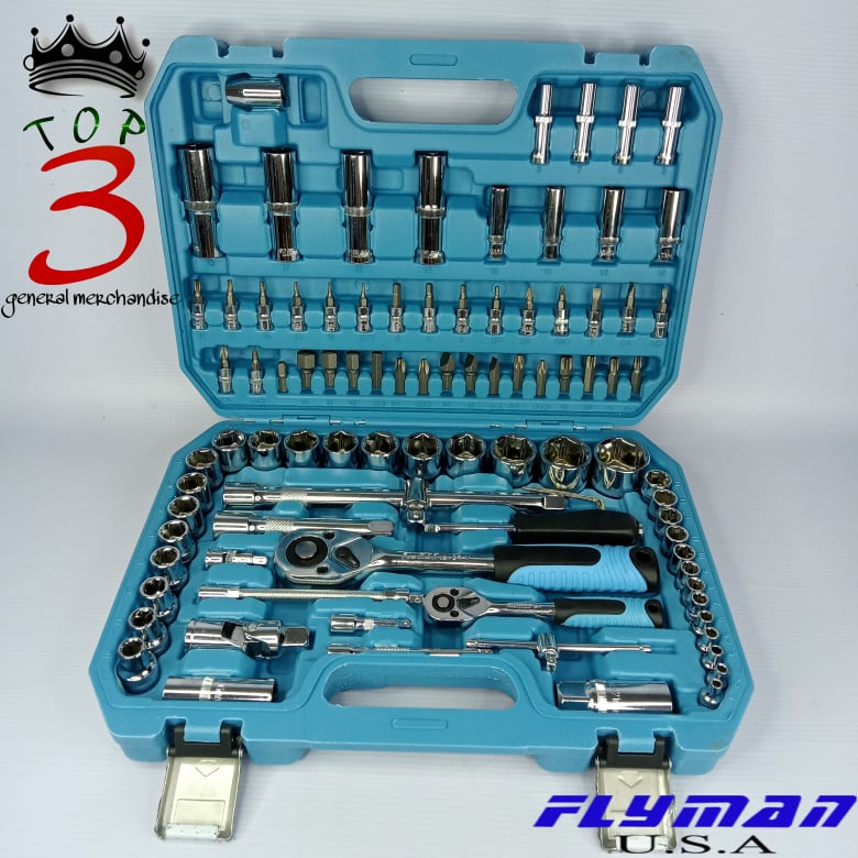 Flyman 94 Pcs. 1/2" + 1/4" Drive Socket Set | Shopee Philippines