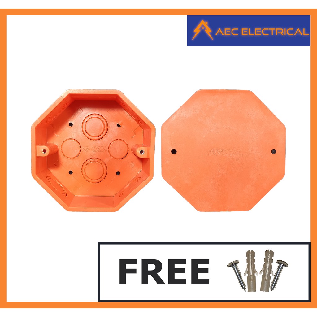 Royu PVC Junction Box with Cover and FREE Screws and Wall Anchors v2 ...