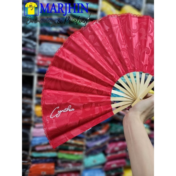 Personalized Fan/ Pamaypay with FREE name (Rubberized print) | Shopee ...