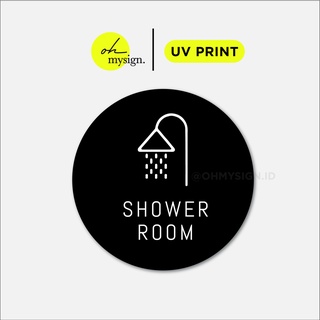 Writing Shower Room Sign Board Acrylic Paste Signage Wall Label ...