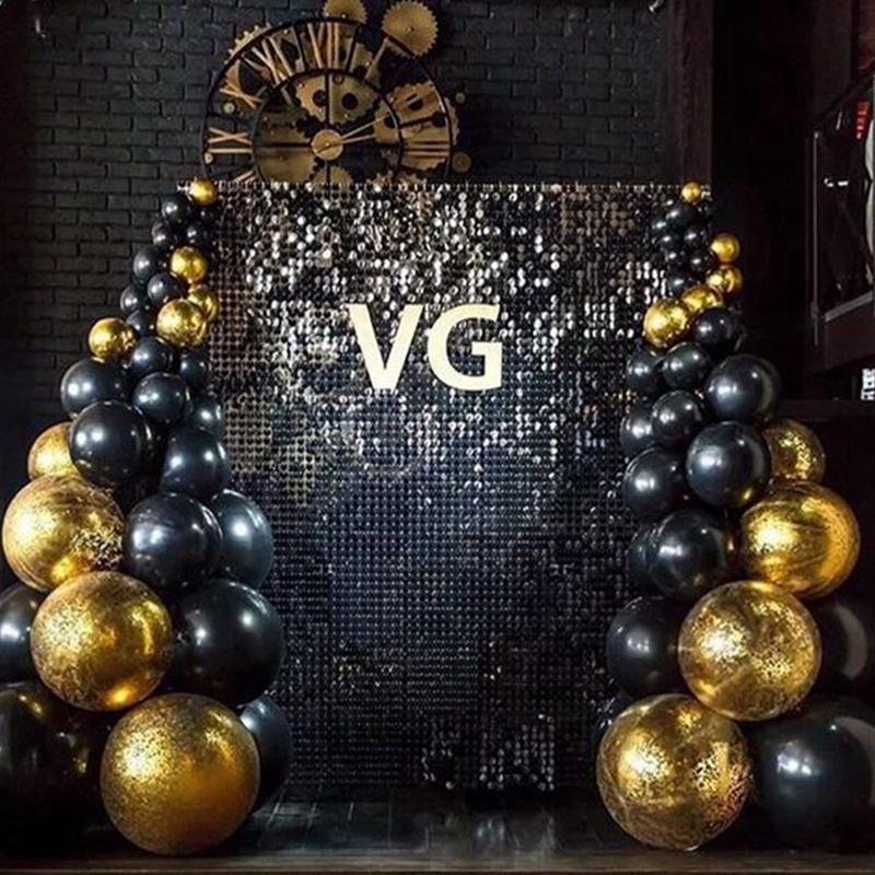 2pcs Backdrop Party Decoration Metallic Curtain Photo Background for ...