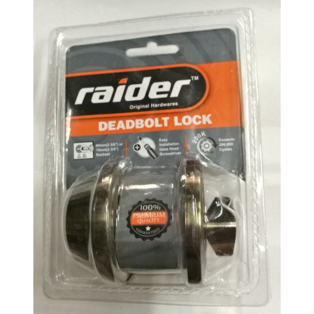 Raider Dead Bolt Lock Single Cylinder Security | Shopee Philippines
