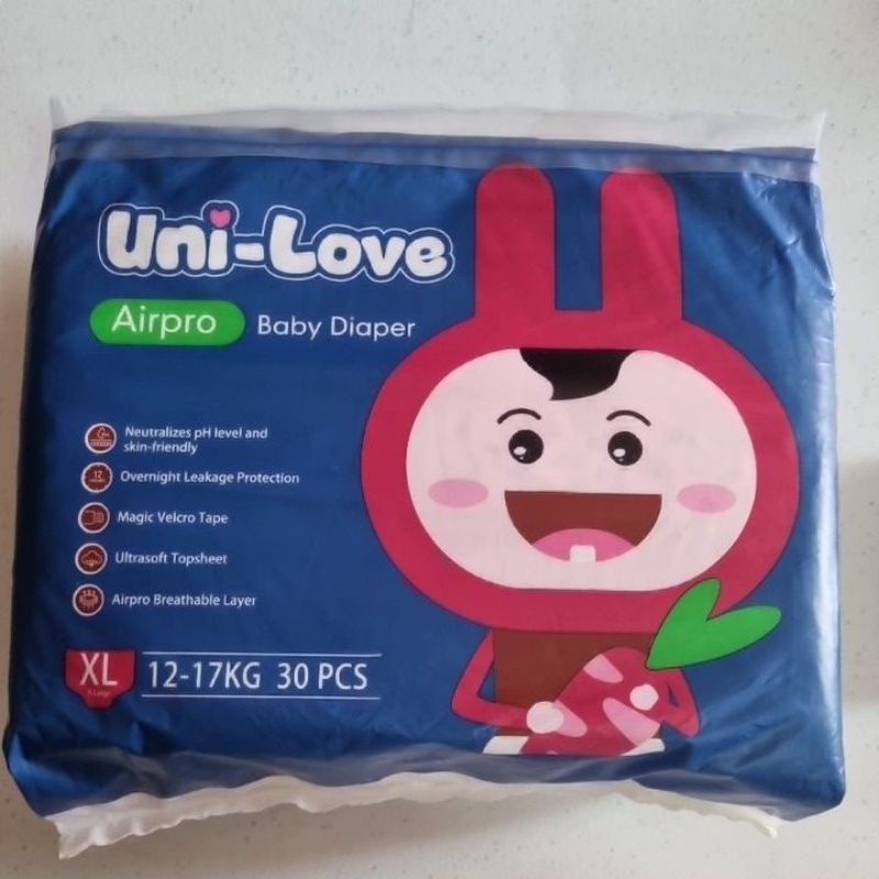 uni-love airpro baby diaper extra large 30pcs | Shopee Philippines